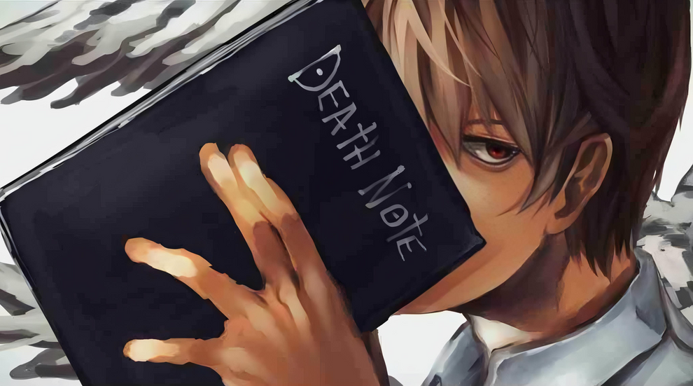 Death Note – Light Yagami Holding the Death Note Poster – anijunction